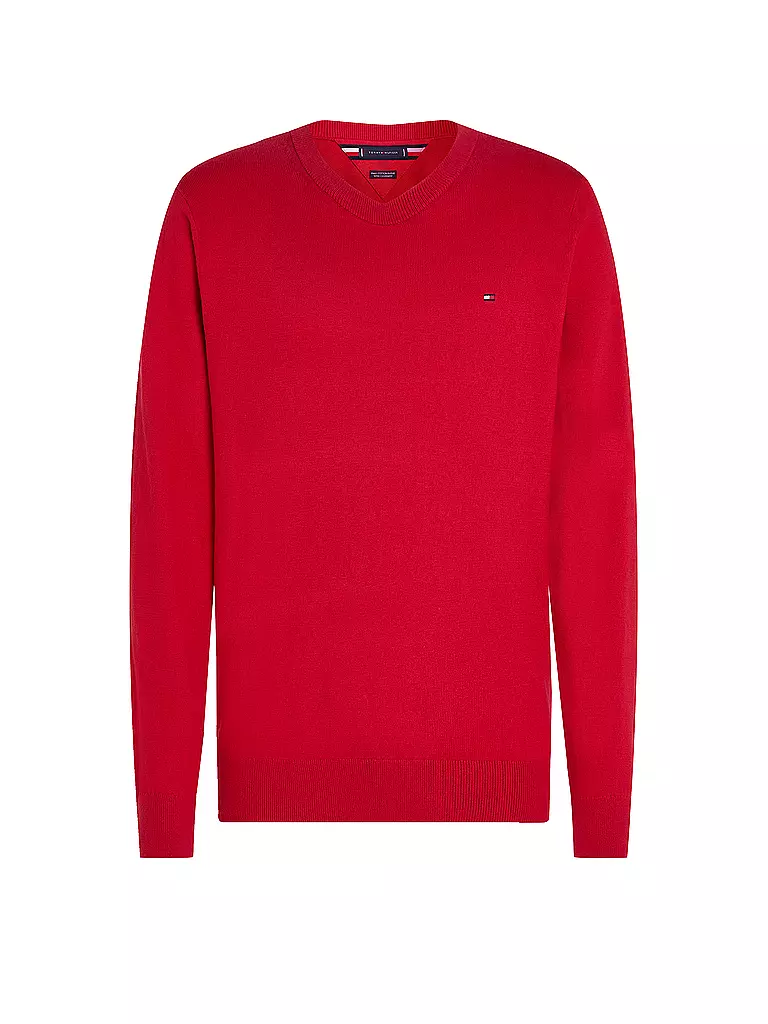Red tommy hilfiger crew neck store